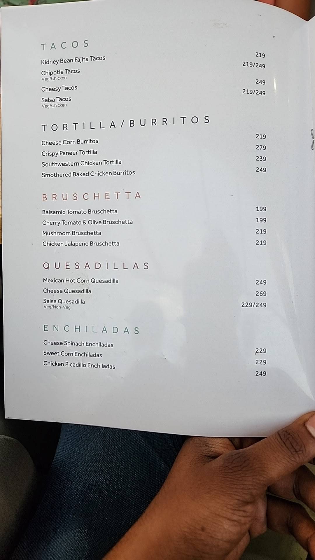 Menu at CAFÉ MICO, Hyderabad
