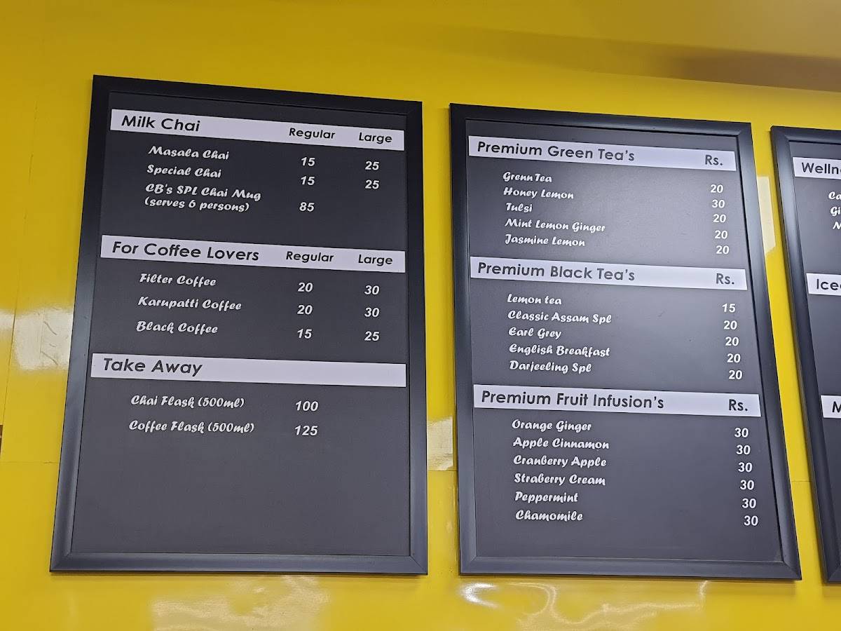 Menu at CHAI BISCOOT, Chennai