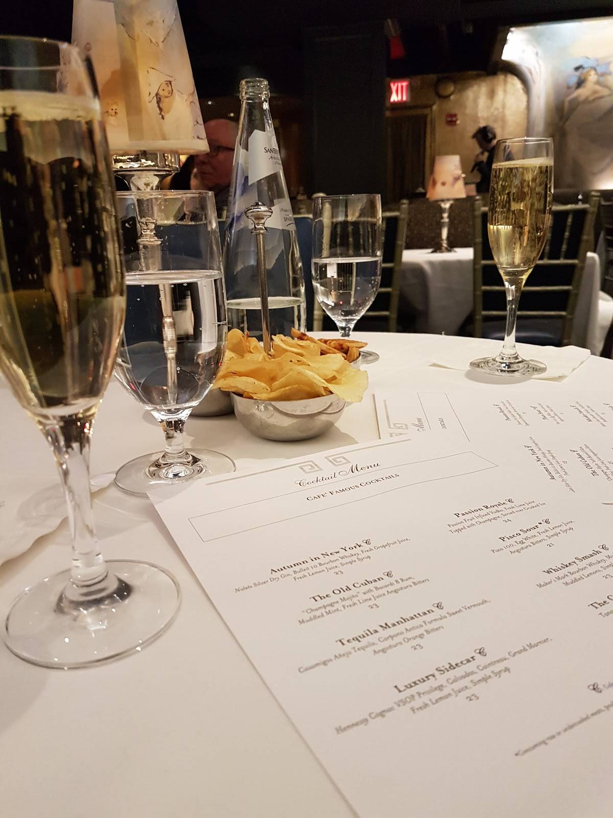 Menu at Café Carlyle pub & bar, New York City, 35 E 76th St