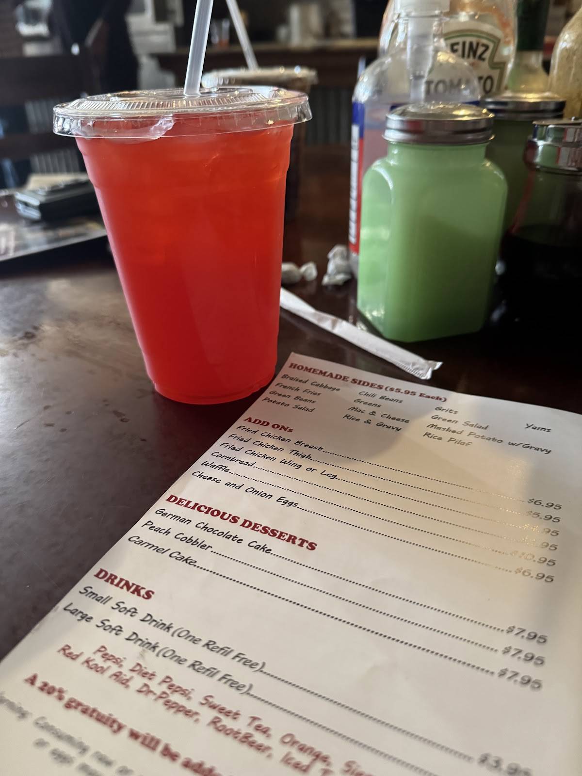Menu at Chef Paul's Cafe, Fresno