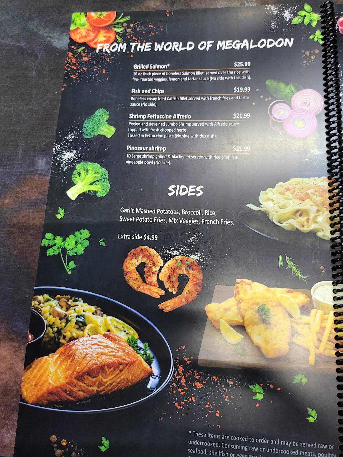 Menu at DinoLand Cafe, Myrtle Beach