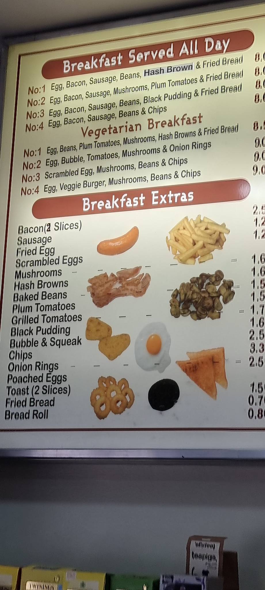 Menu at Double Six Cafe, London