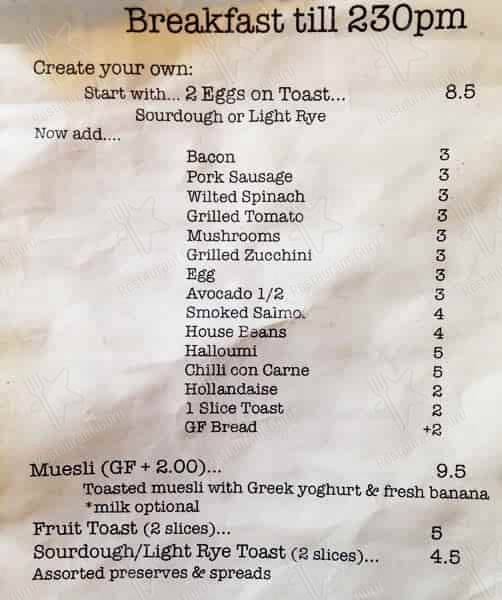 Menu at Elevated Grounds Coffeehouse cafe, Kalamunda