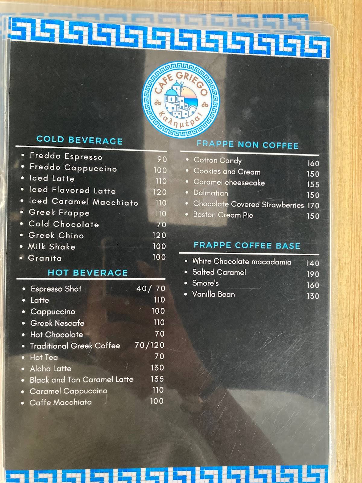 Carta de Cafe Griego, Tarlac