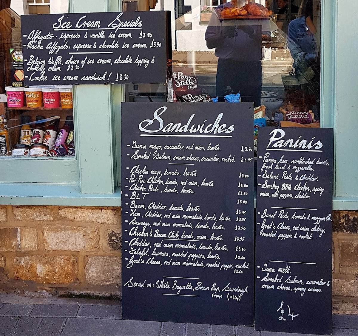 Menu at Hampers food & wine cafe, Woodstock