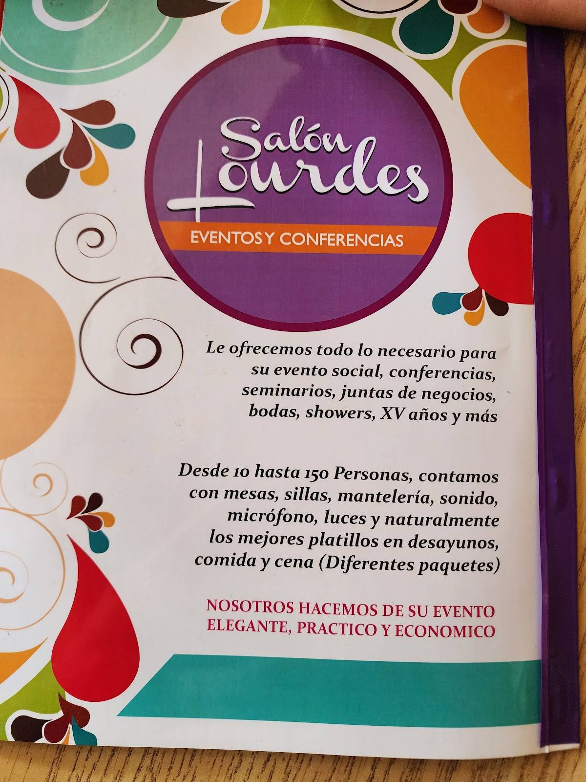 Menu at Café Lourdes, Nogales