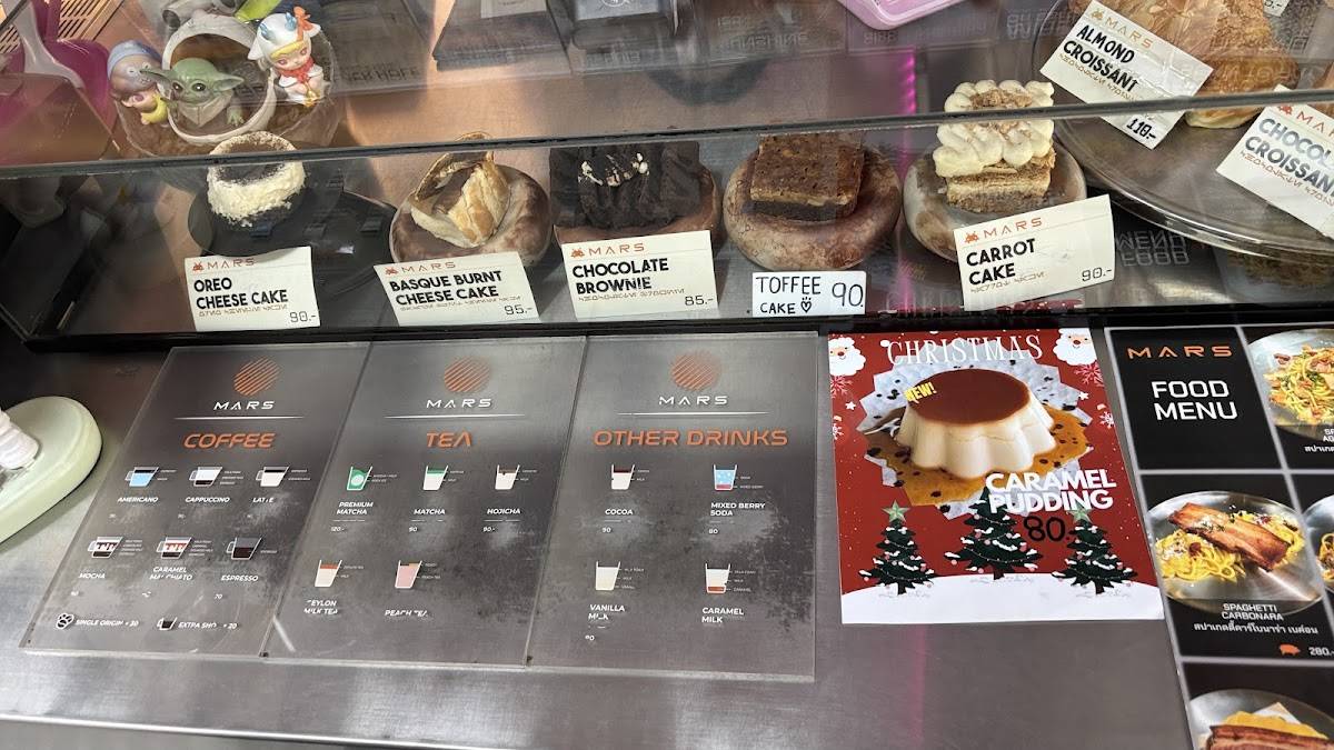 Menu at MARS.cnx cafe, Chiang Mai