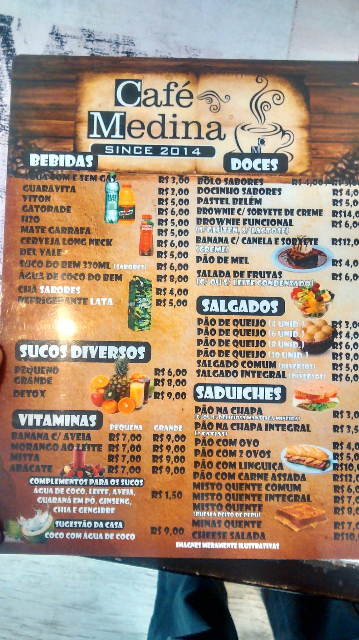 Menu em Café Medina, Rio de Janeiro