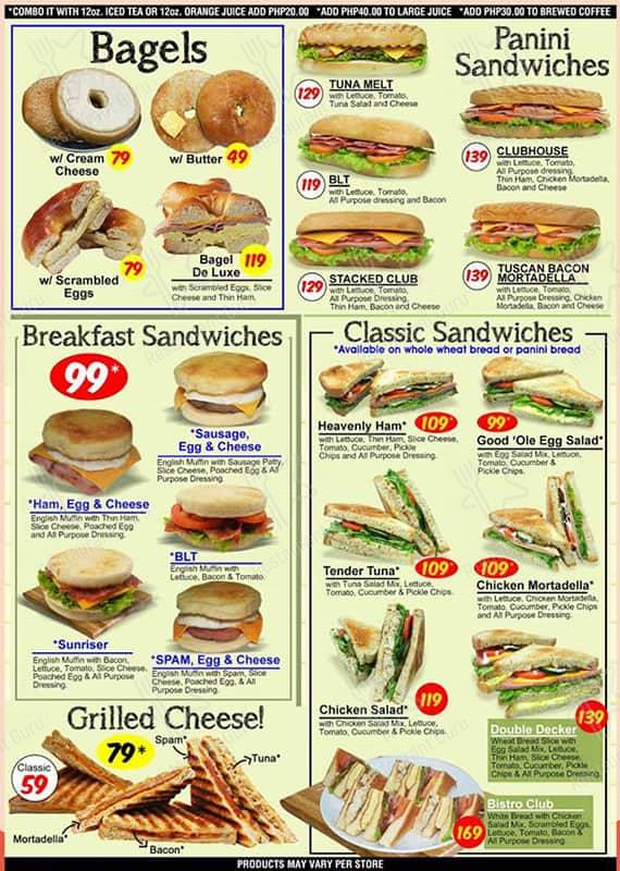 Menu at New Bistro Deli cafe, Santa Rosa