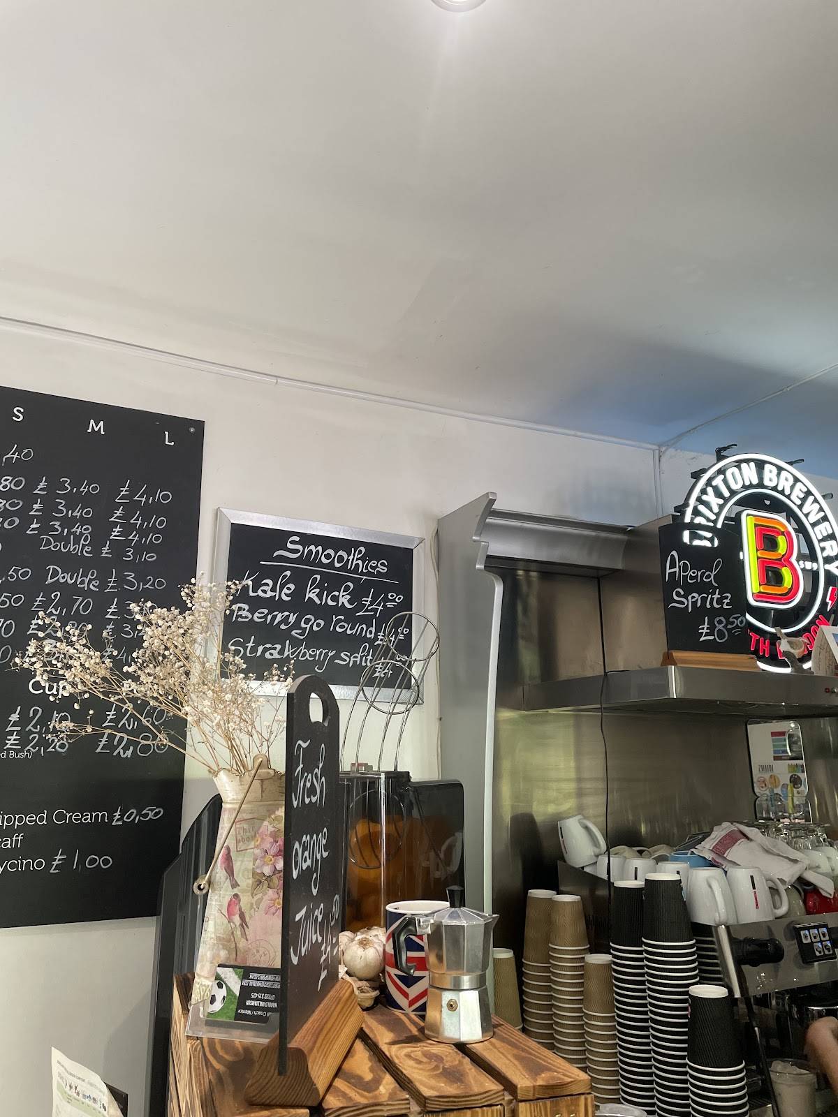 Menu at Parco Cafe, London