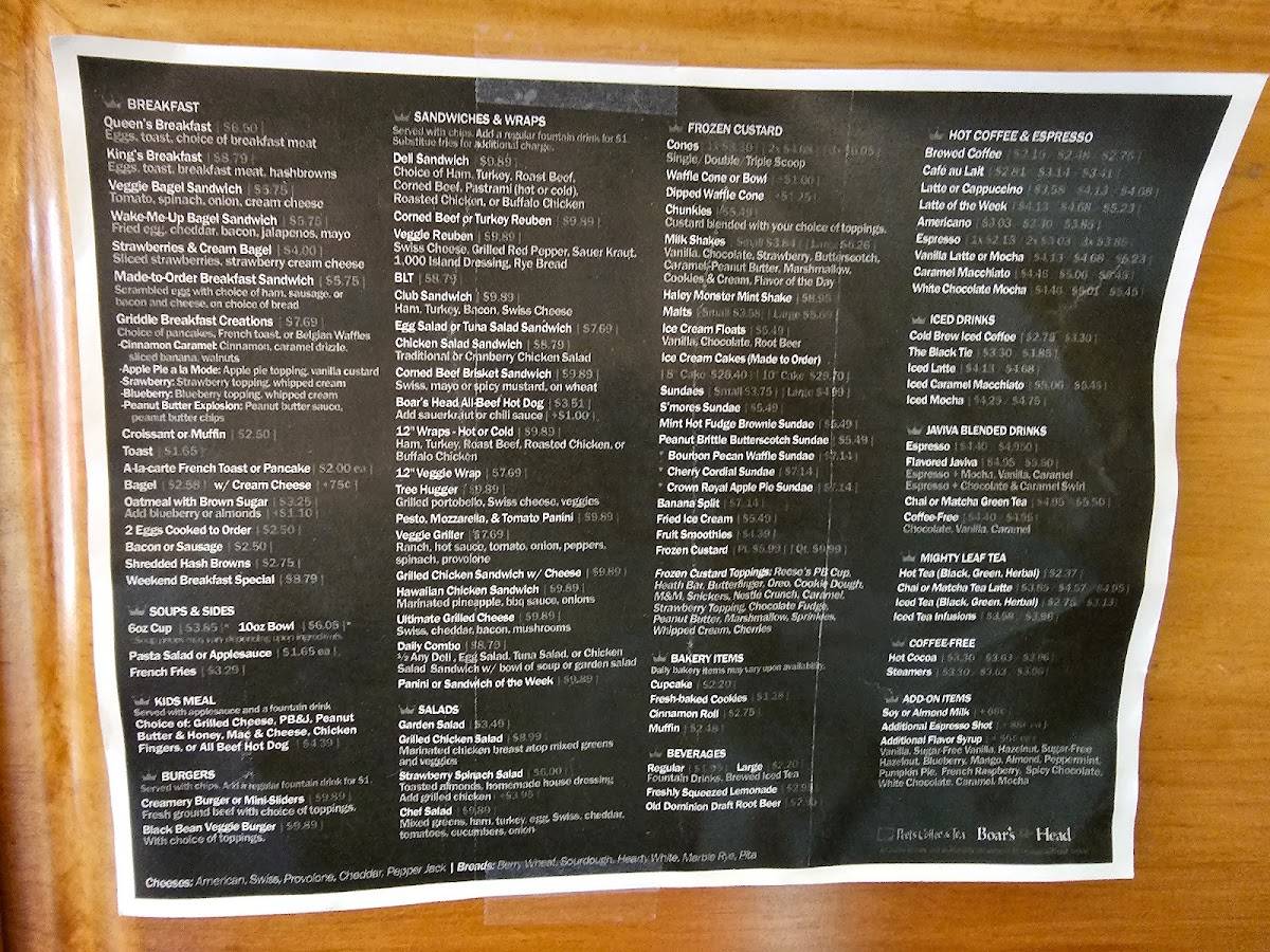 Menu at Queen City Creamery Scoop Shop restaurant, Cumberland