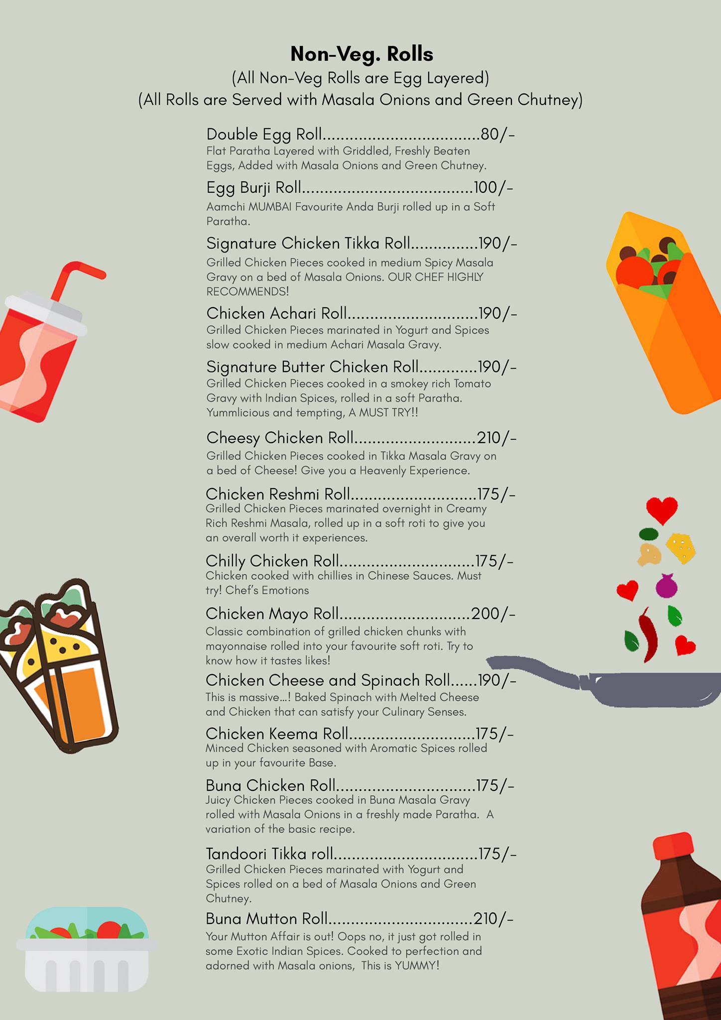 Menu at Cafe Rolls Inn, Pune