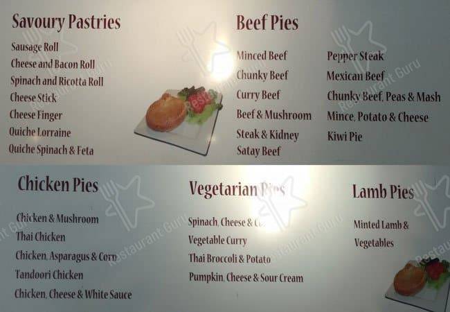 Menu at Romeos Pie Cafe, St Leonards, 3/201 Pacific Hwy