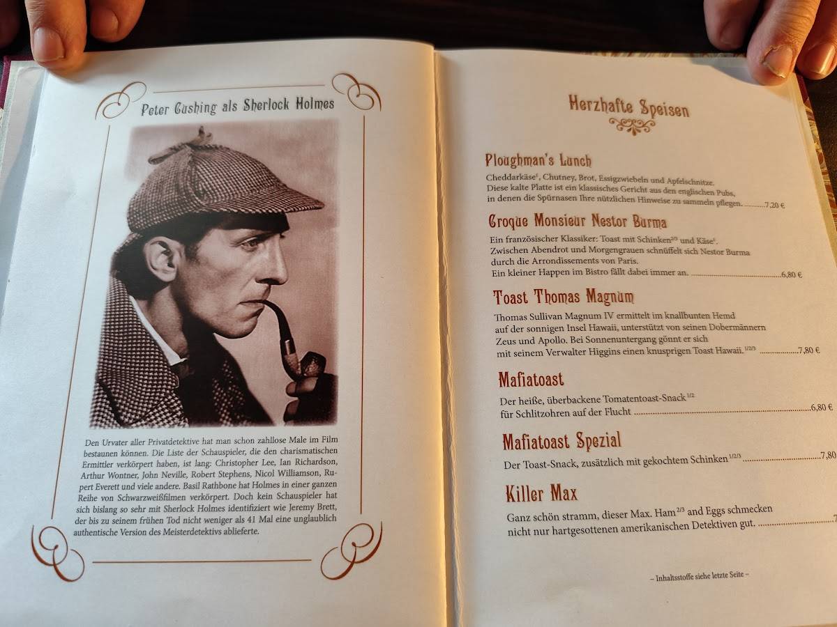 Speisekarte von Café Sherlock cafe, Hillesheim, 5-7