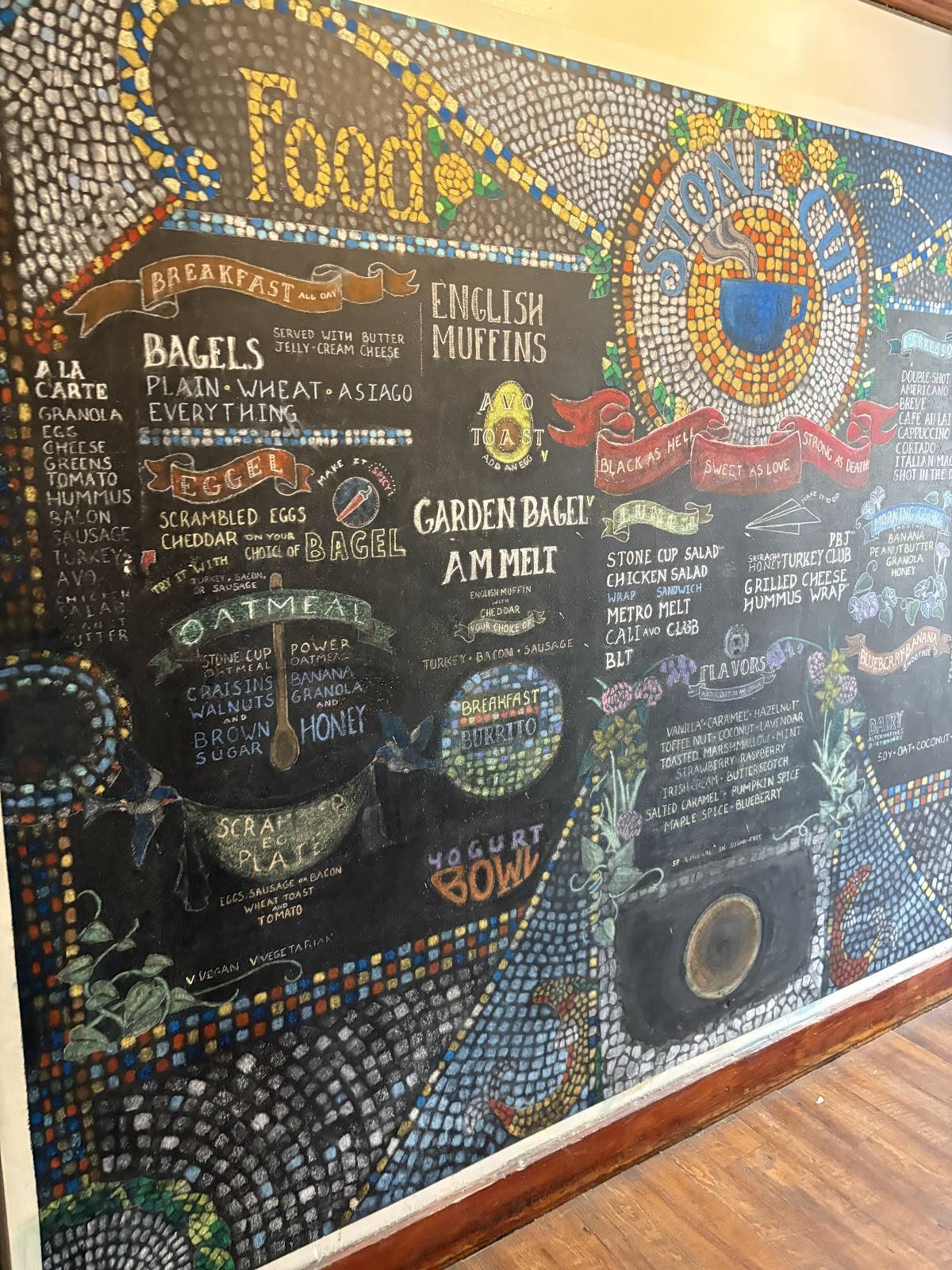 Menu at Stone Cup Cafe, Chattanooga, 208 Frazier Ave
