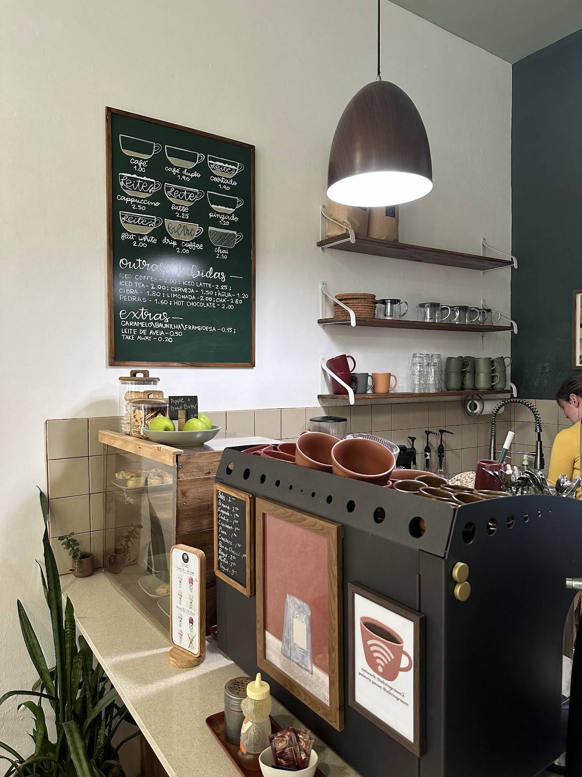 Menu em The Living Room café, Coimbra