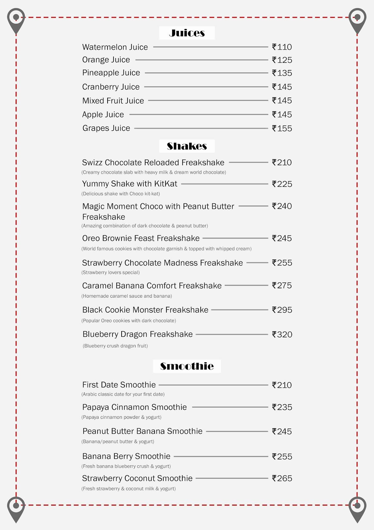 Menu at The Traveller Cafe (Pure Veg) VIP Plaza, Surat, Surat