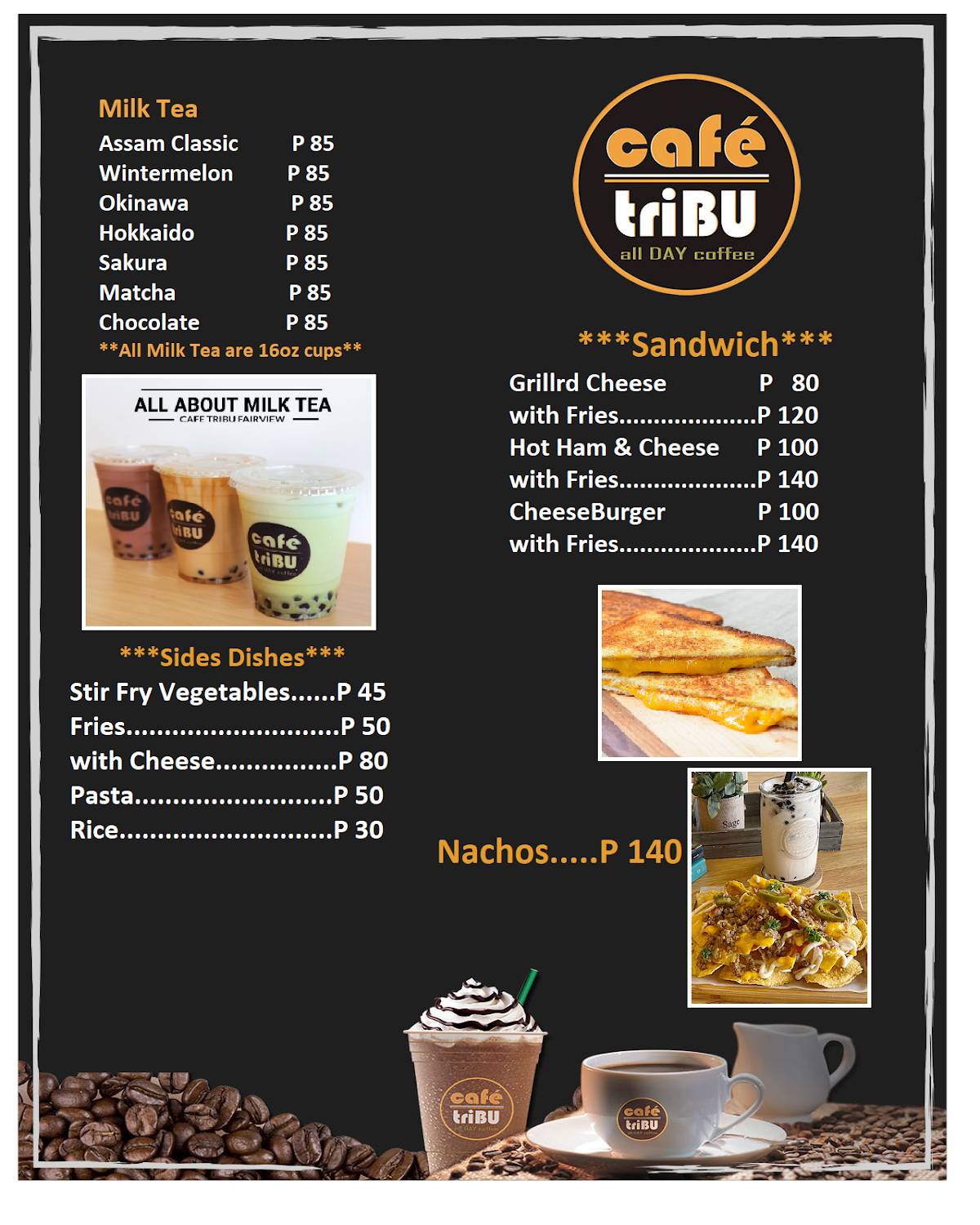 Carta de Café Tribu Fairview, Ciudad Quezon, 2nd Floor Cristina ...