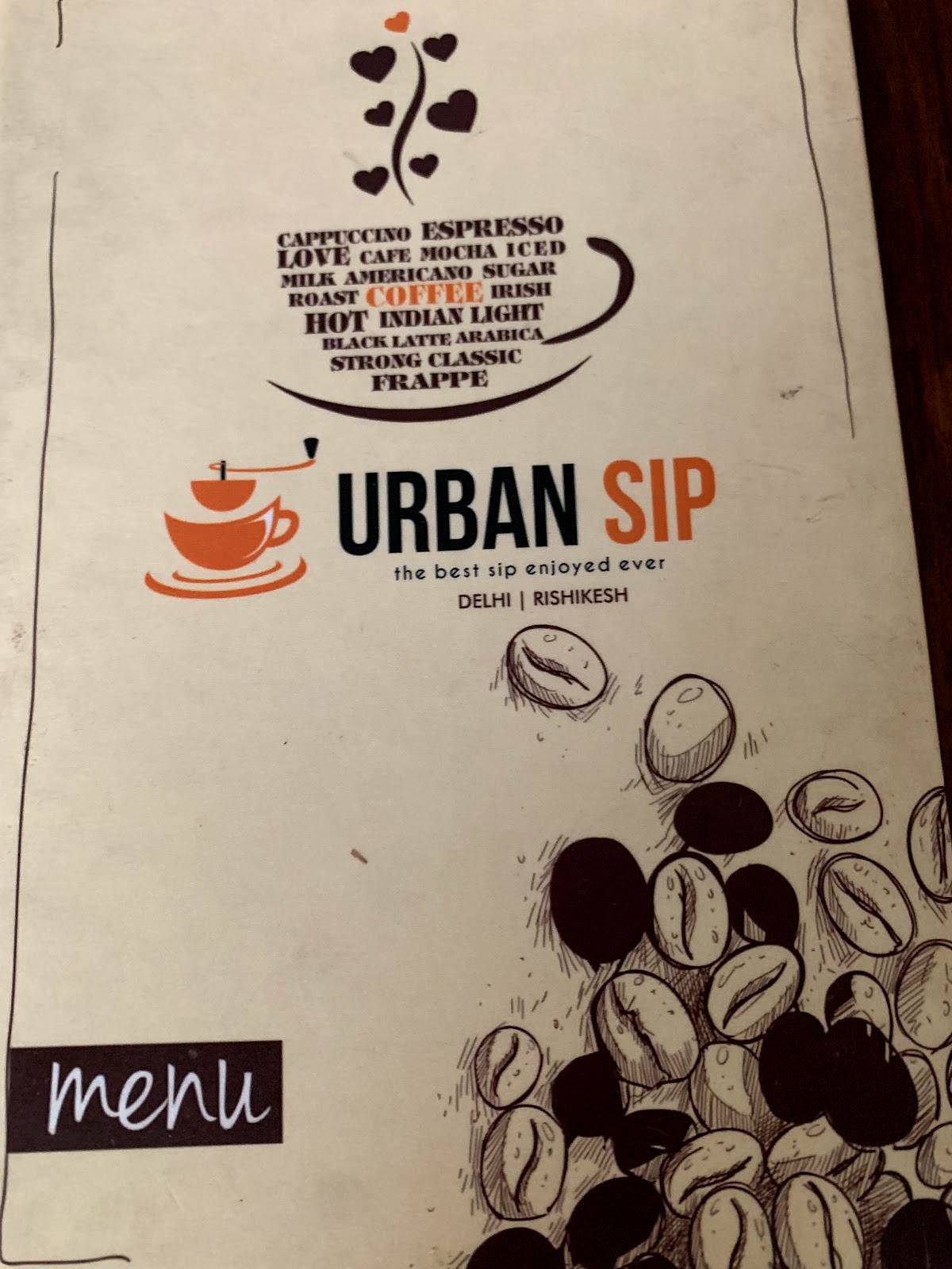 Menu at Urban Sip Cafe, Rishikesh, Rishikesh, +WQ3