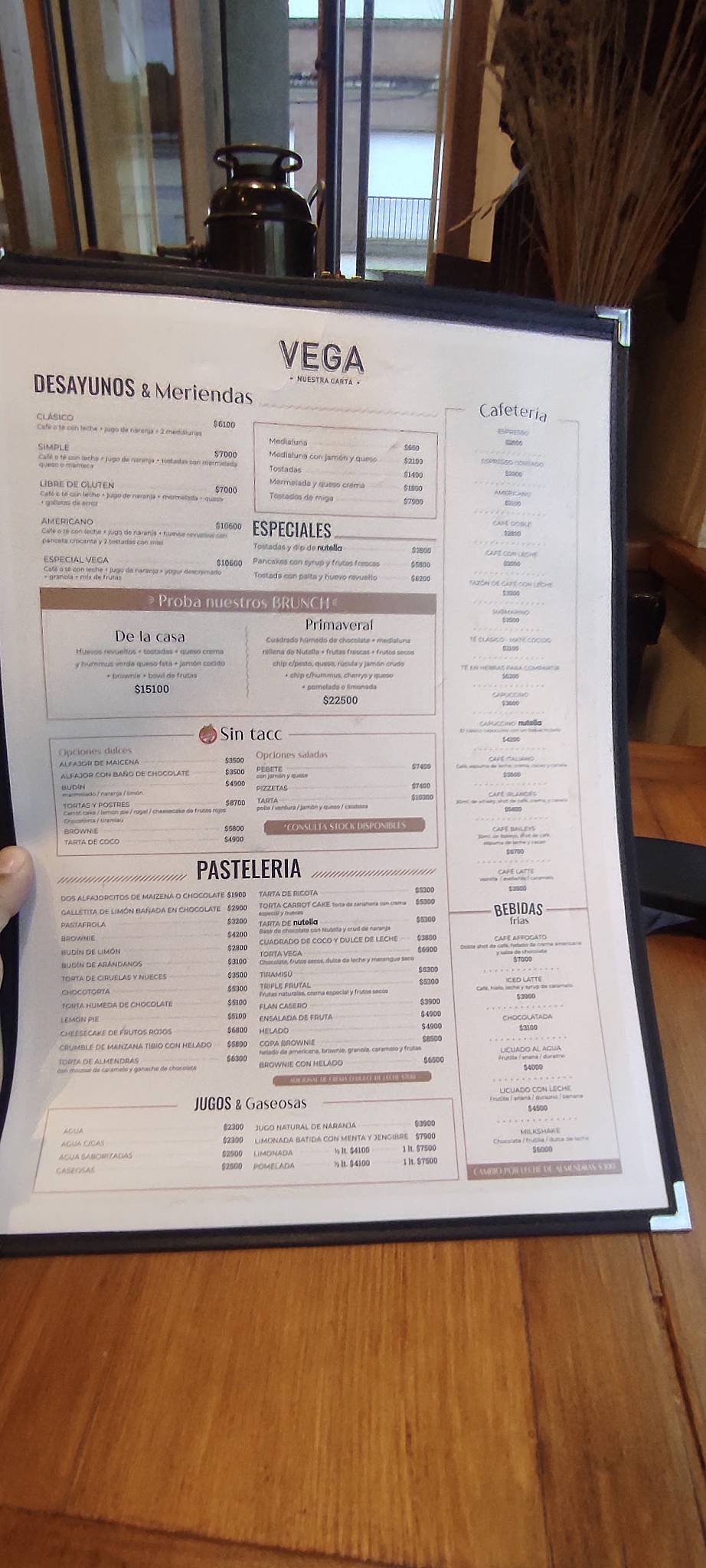 Carta de Cafe Vega, Olavarría