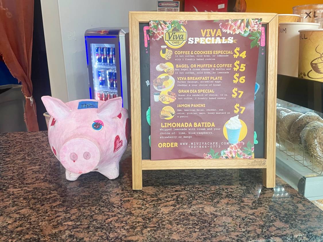 Menu at Viva Cafe, Las Vegas, 3528 S Maryland Pkwy #314