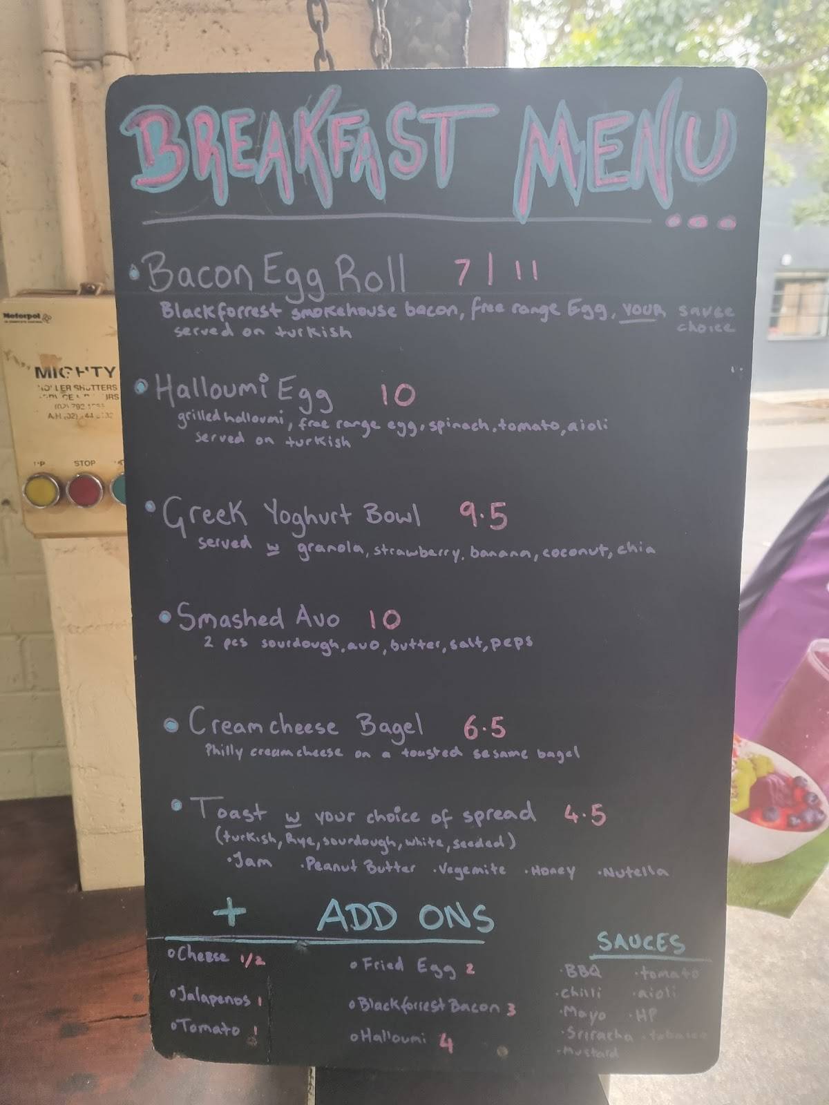 Menu at Cafe Without A Name, Alexandria