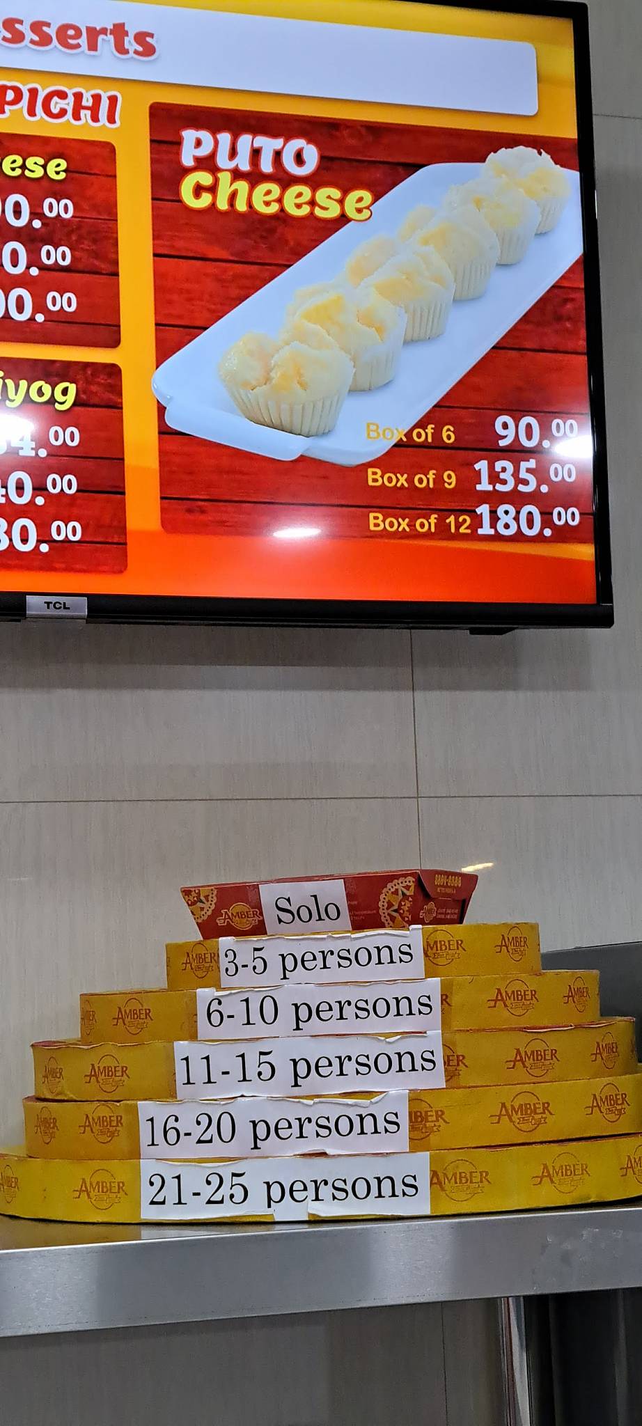 Menu at Amber restaurant, Calamba, 55V8+C3X