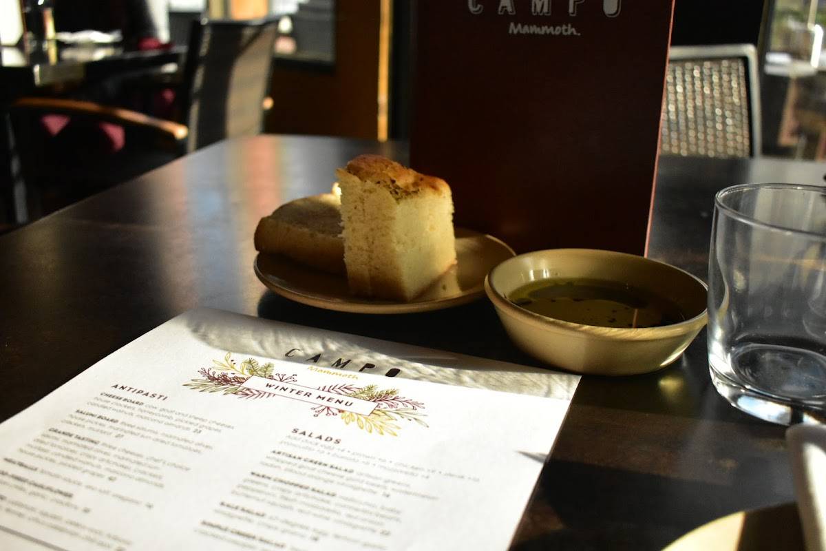 Menu at Campo Mammoth restaurant, Mammoth Lakes