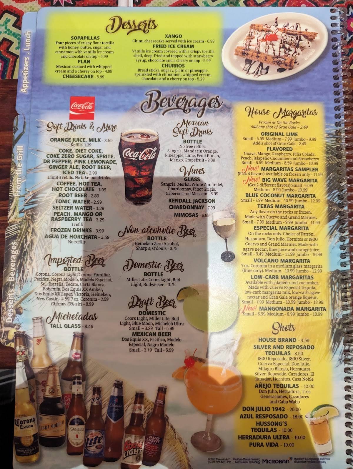 Menu at Cancun Mexican Restaurant & Grill, Westlake Corner