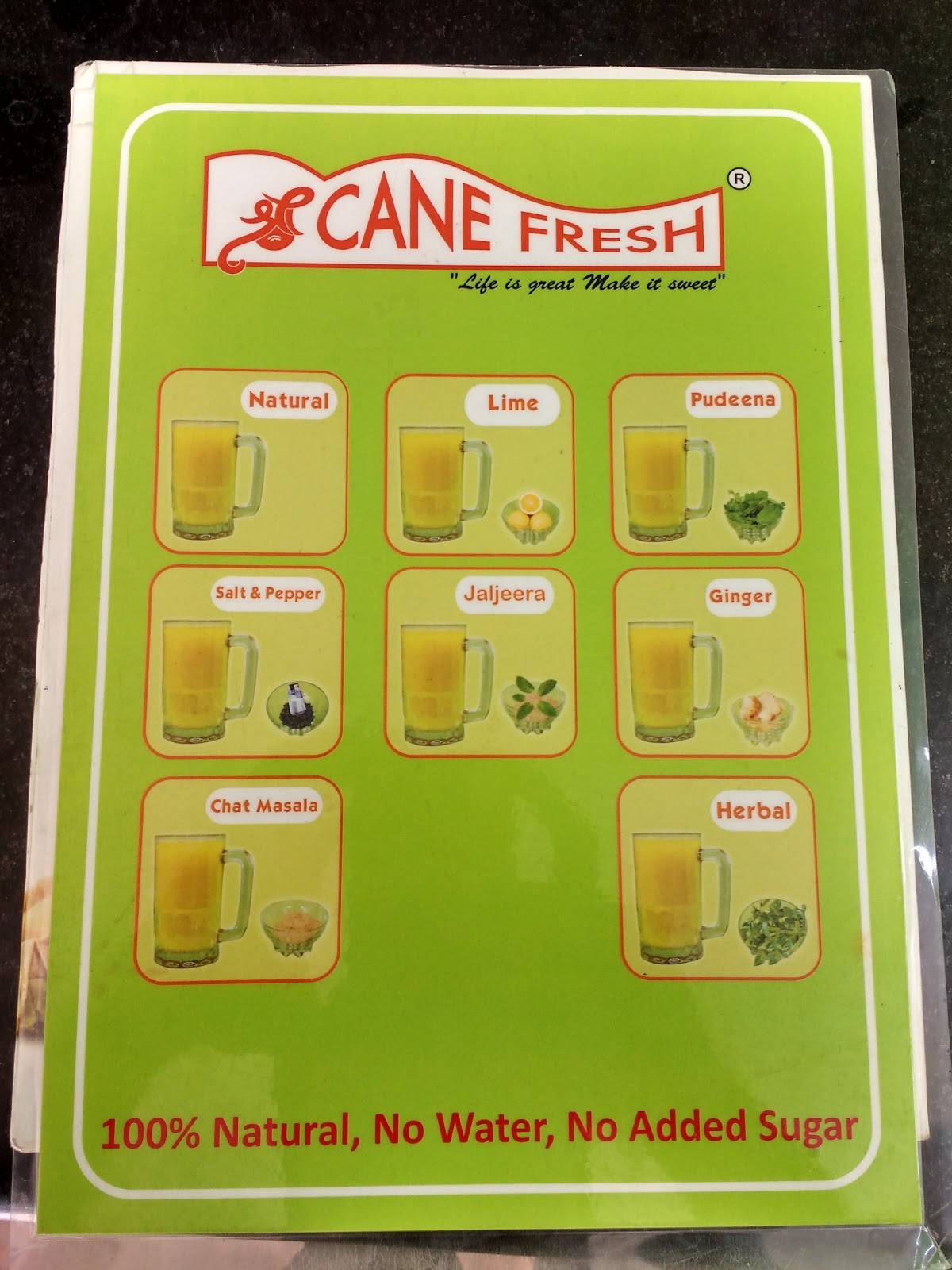 Menu at Cane Hut, Bengaluru, XPQ9+HCG