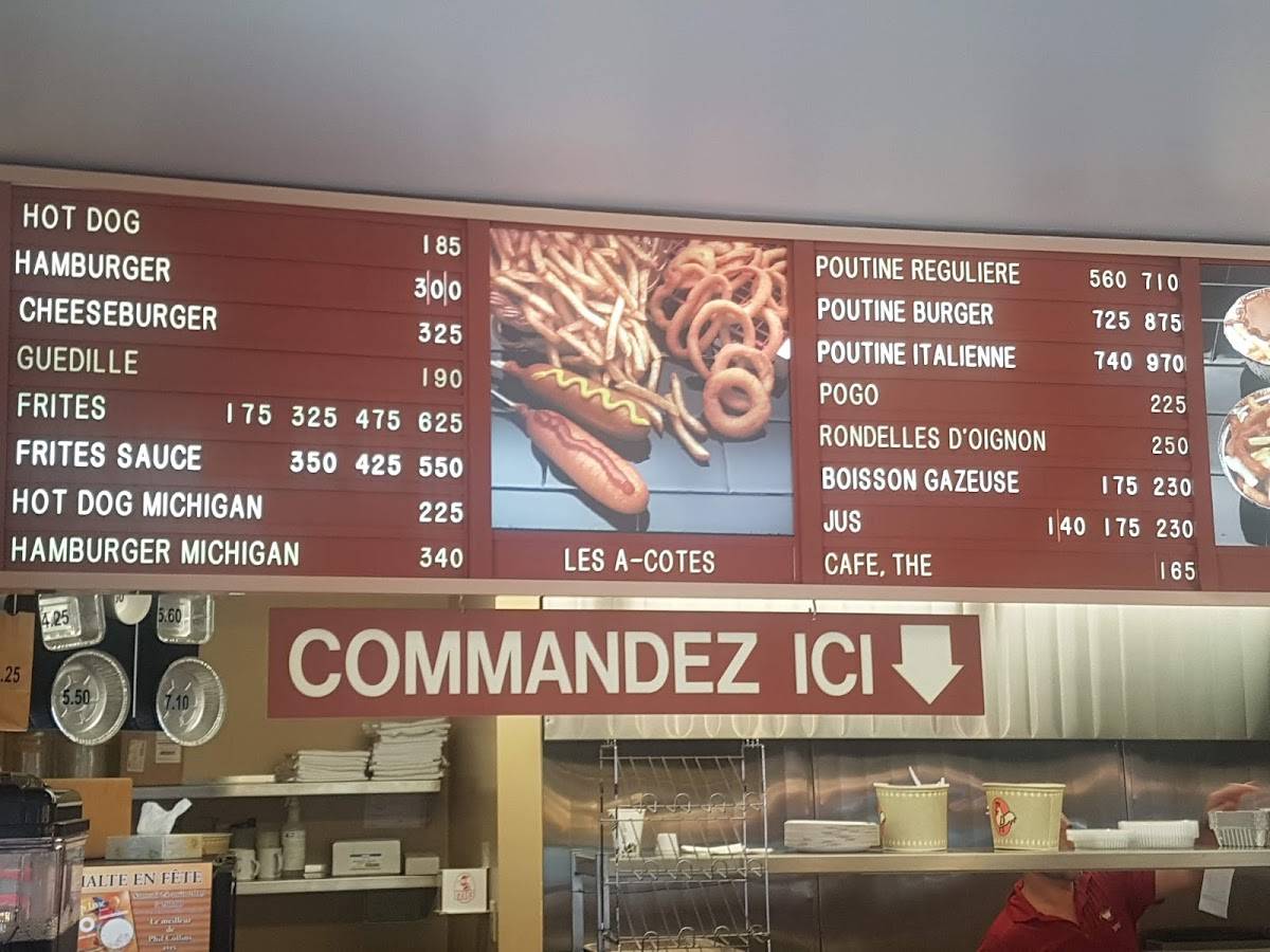 Menu au Cantine Normandin restaurant, Saint-Césaire