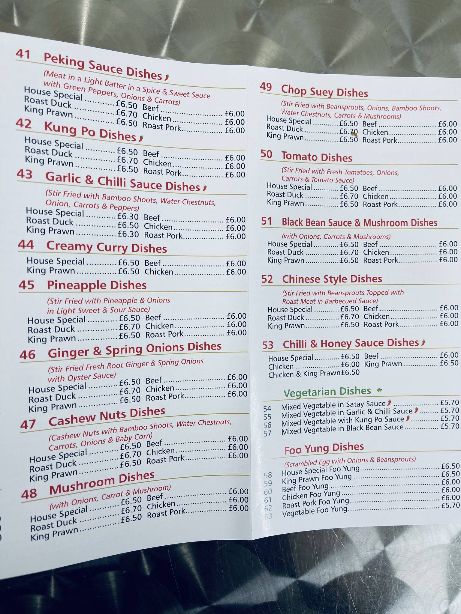 Menu at Canton Chef fast food, Hartlepool