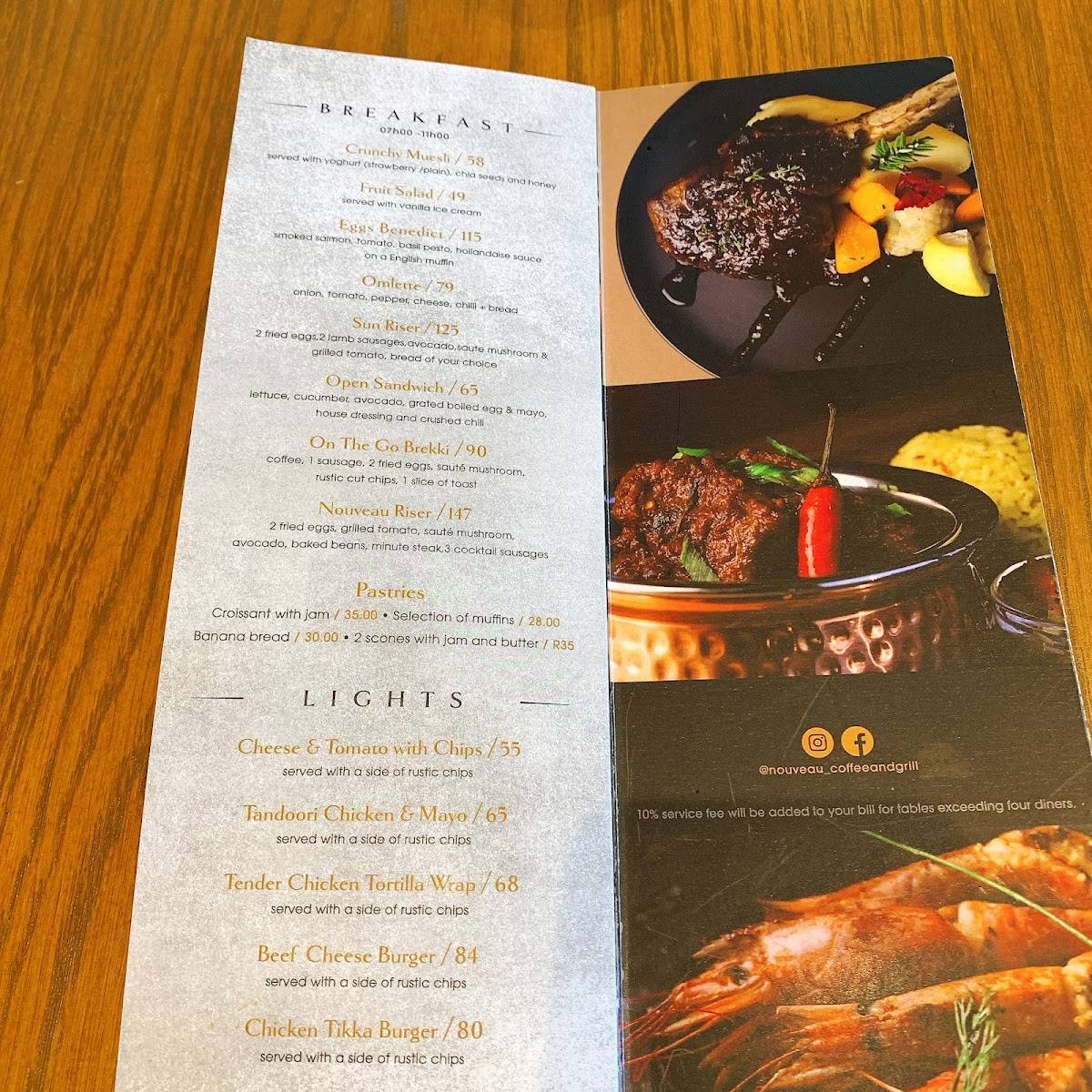 Menu at Nouveau Coffee & Grill - Century City restaurant, Cape Town