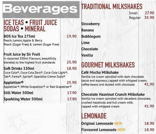 Menu at Wiesenhof Cape Gate cafe, Cape Town, Makro Shopping Centre