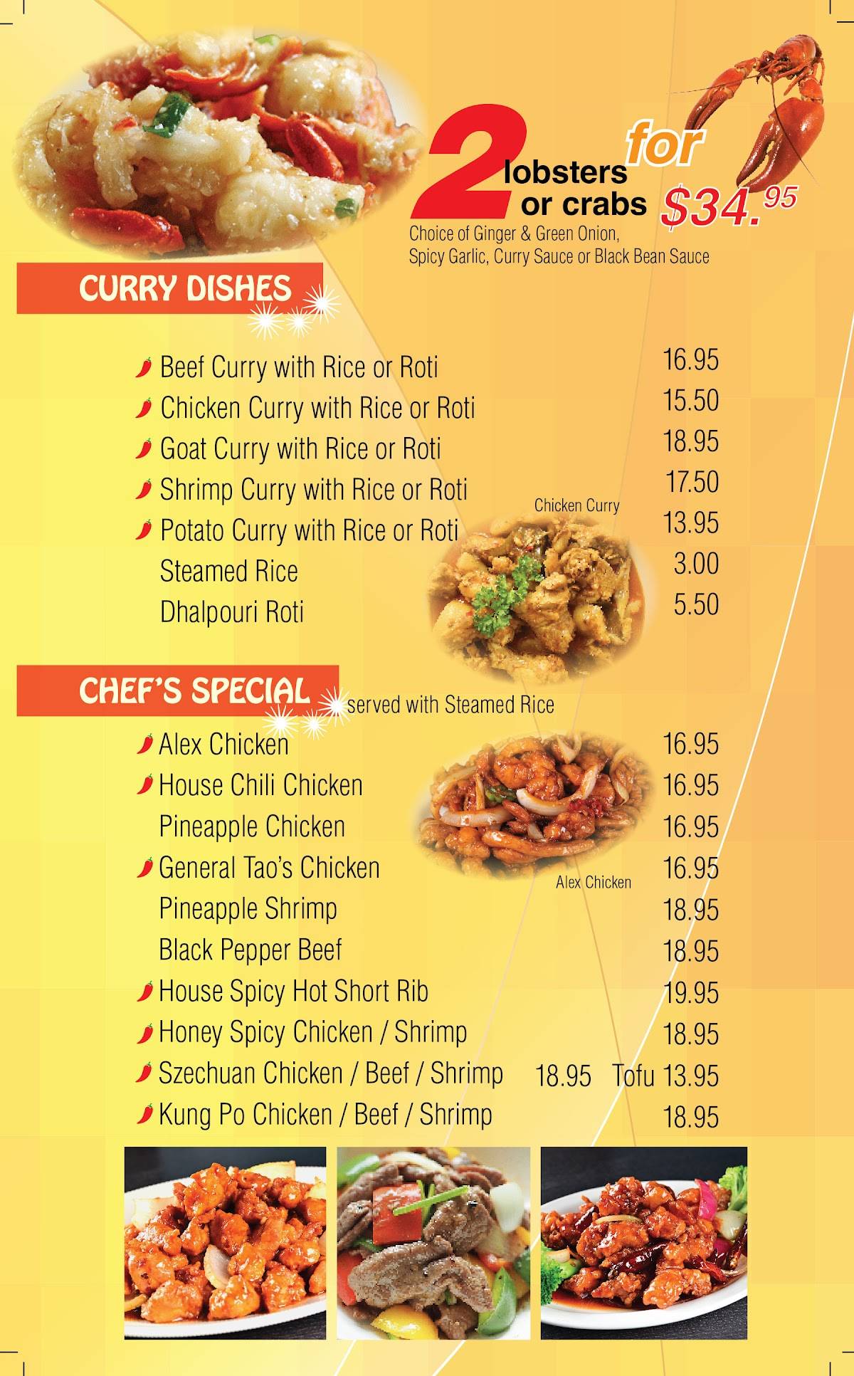 Menu at Caribbean Heat restaurant, Pickering