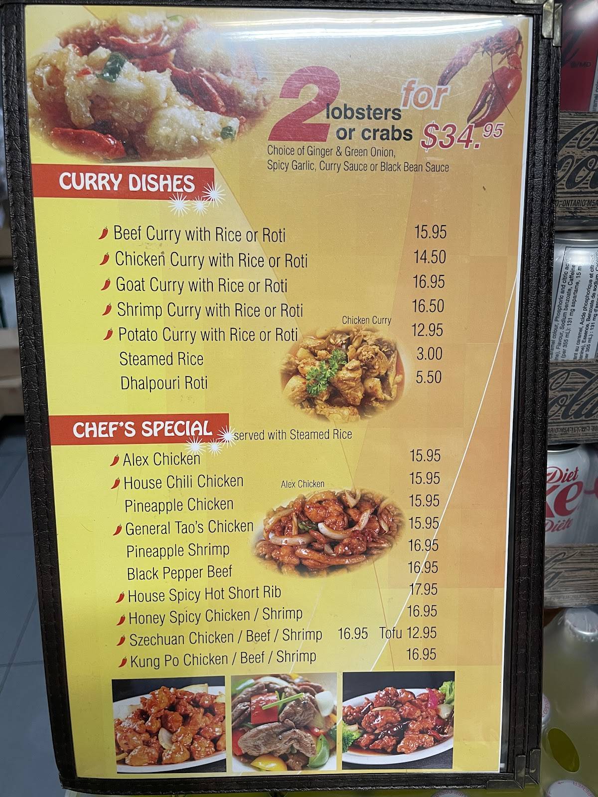Menu at Caribbean Heat restaurant, Pickering