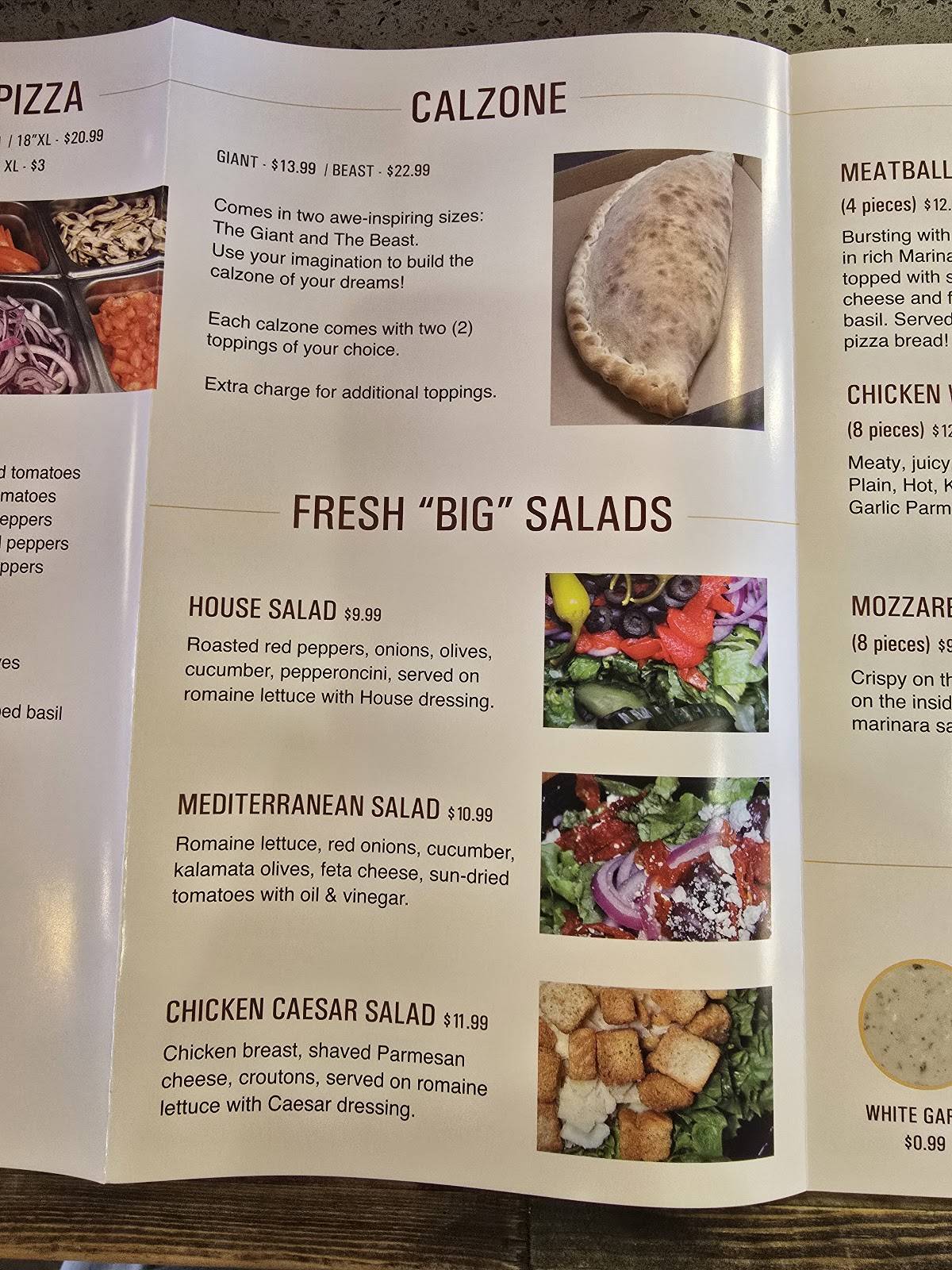 Menu at Burattino Brick Oven Pizza pizzeria, Carson