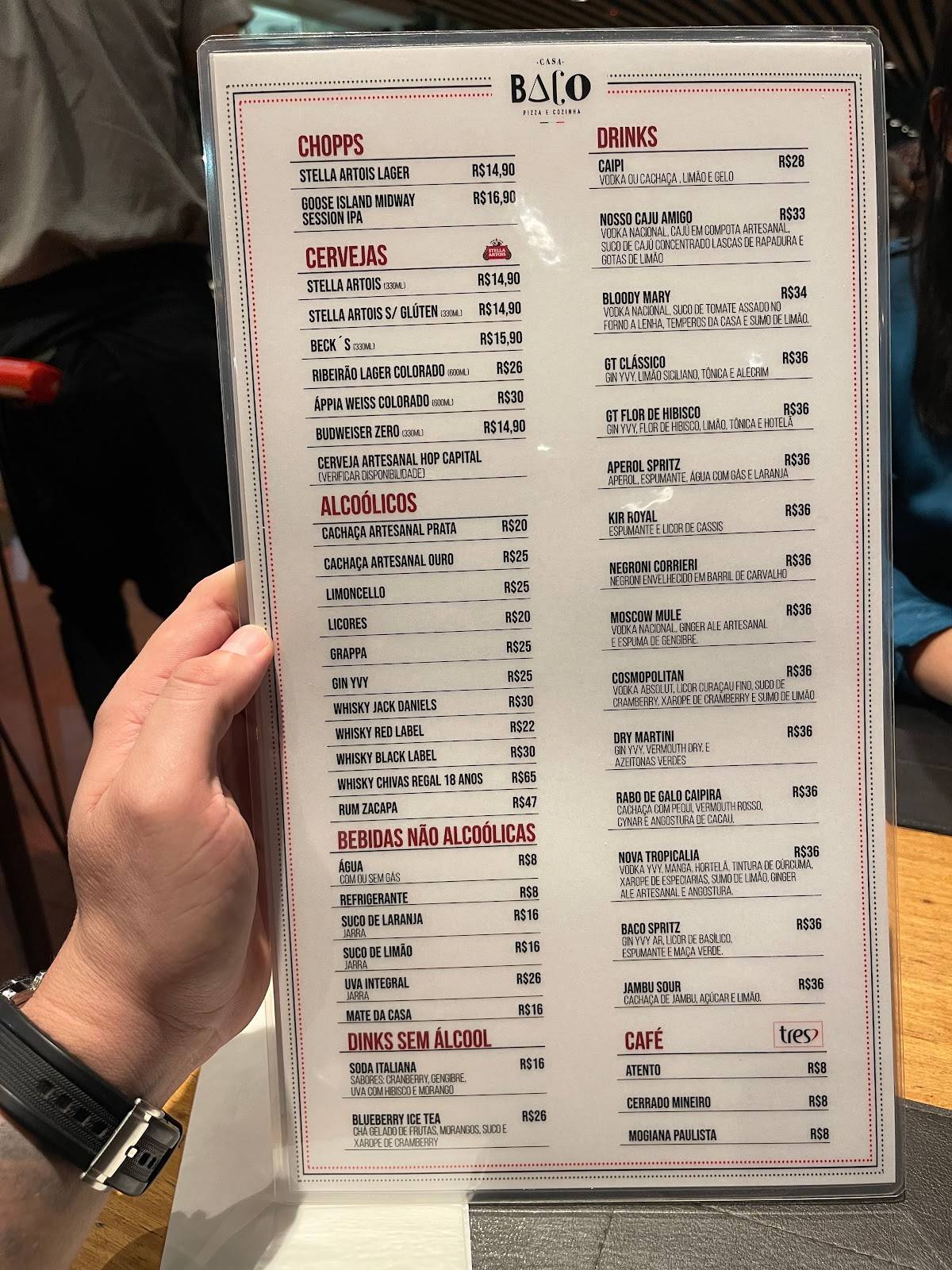 Menu em Casa Baco restaurante, Brasília, Casa Park ST SGCV/SUL Lote 22 ...