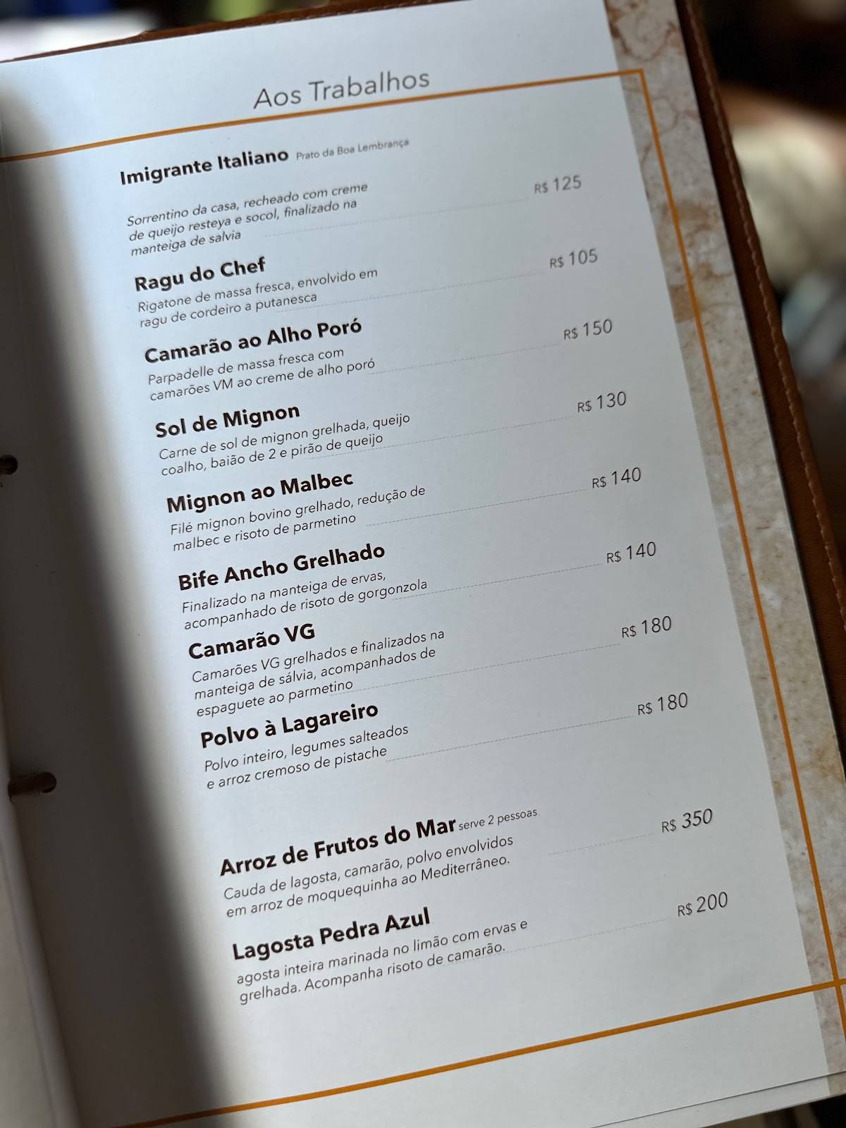 Menu em Casa chef Ari restaurante, Brasil, Rota do Lagarto