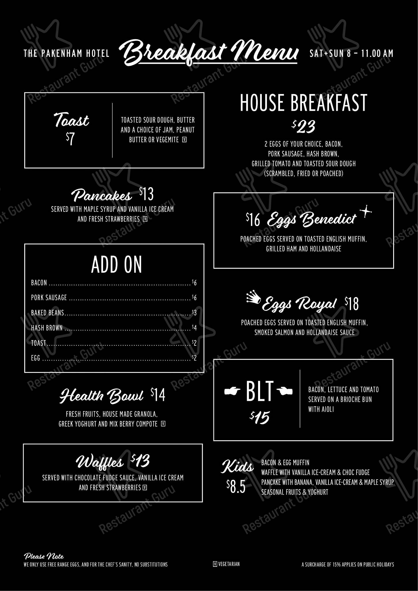 Menu at Castello's Pakenham International Buffet Hotel restaurant, Pakenham