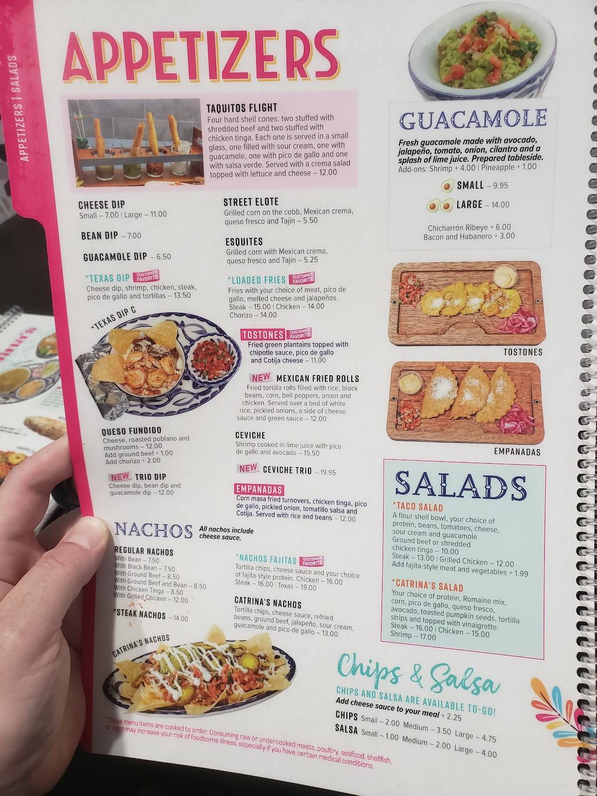Menu at Catrinas Tacos & Tequilas restaurant, Independence