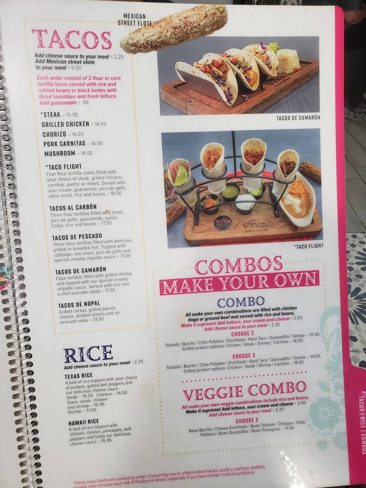 Menu at Catrinas Tacos & Tequilas restaurant, Independence