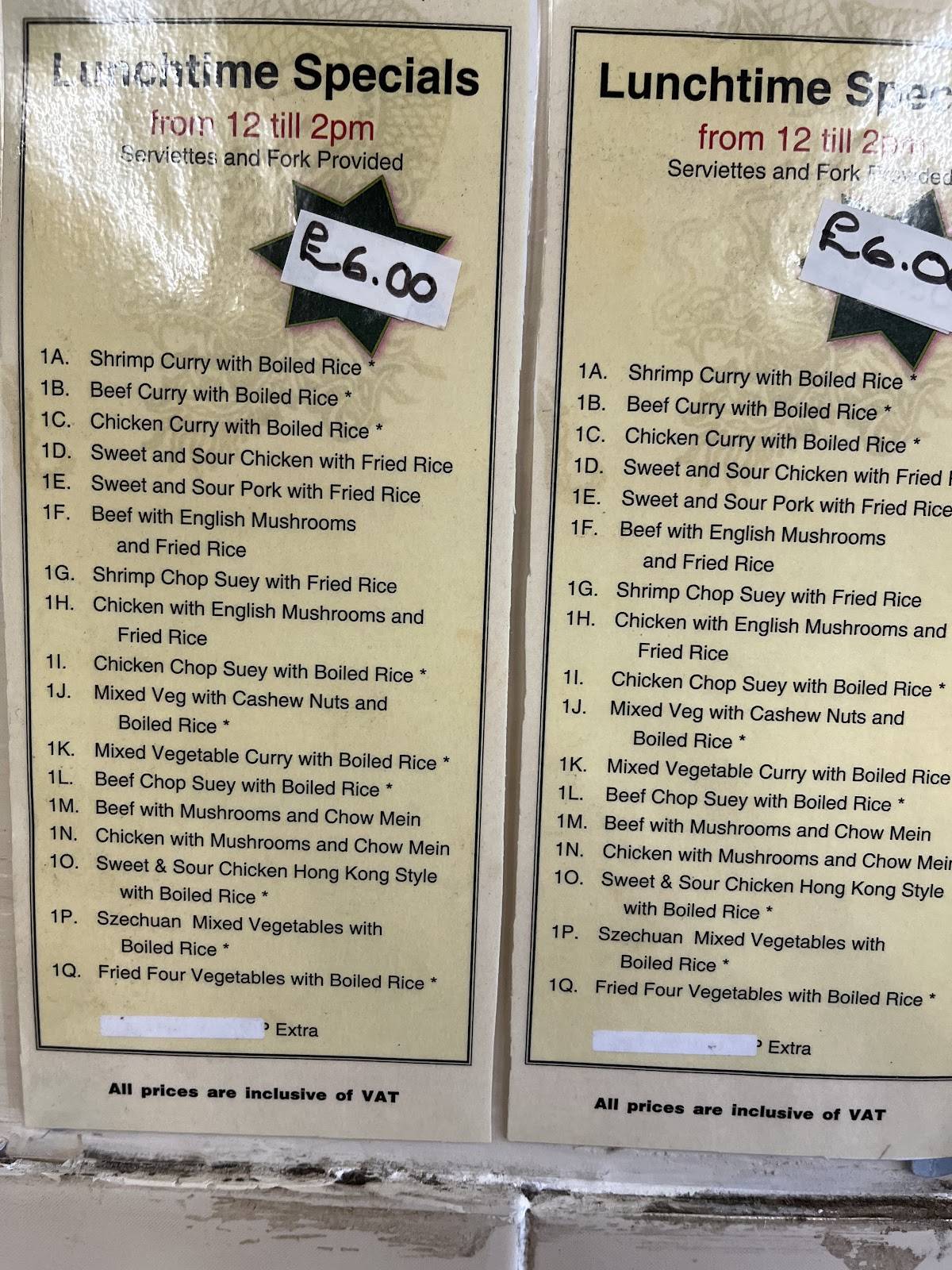 Menu at Cavalier Fryer fast food, Newton Abbot