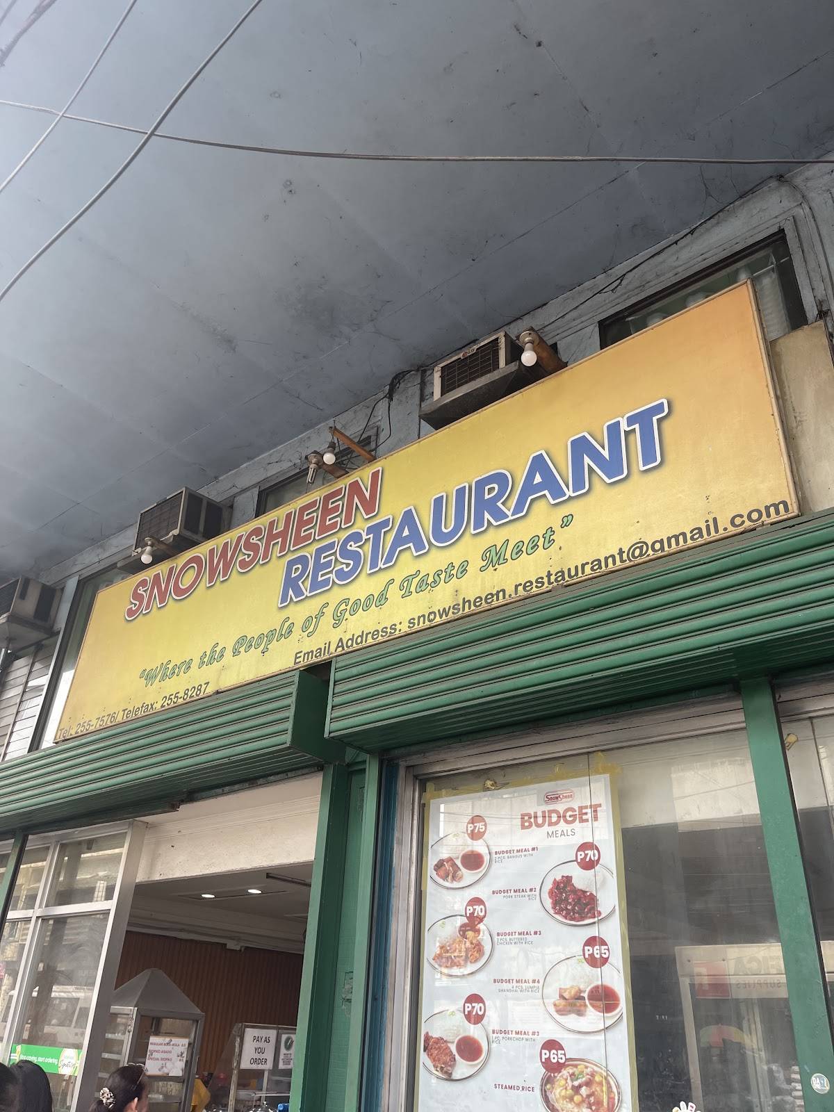 Menu at Snowsheen Restaurant, Cebu City