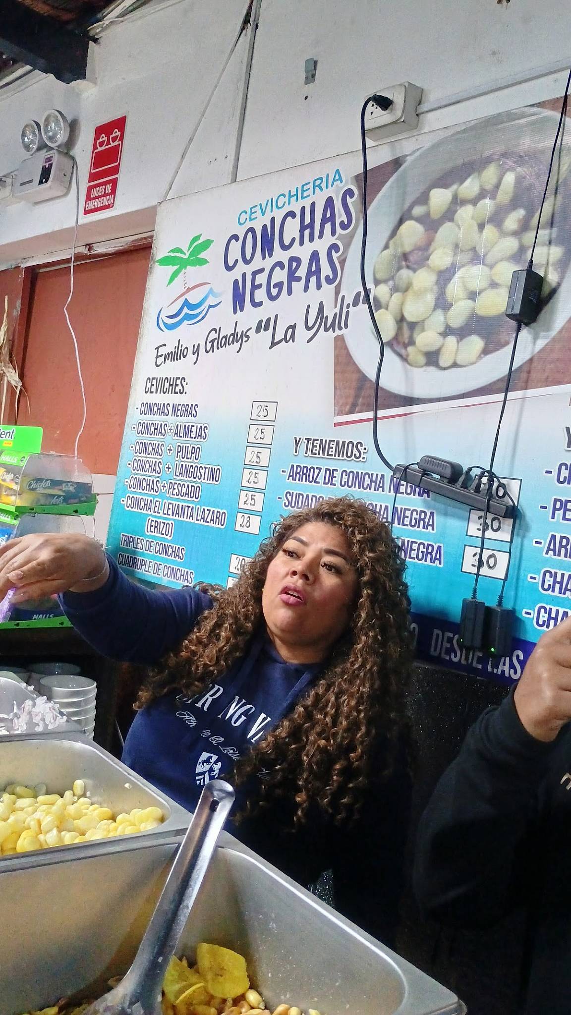 Carta del restaurante Cevicheria del conchas negras “La Yuli”, Rimac