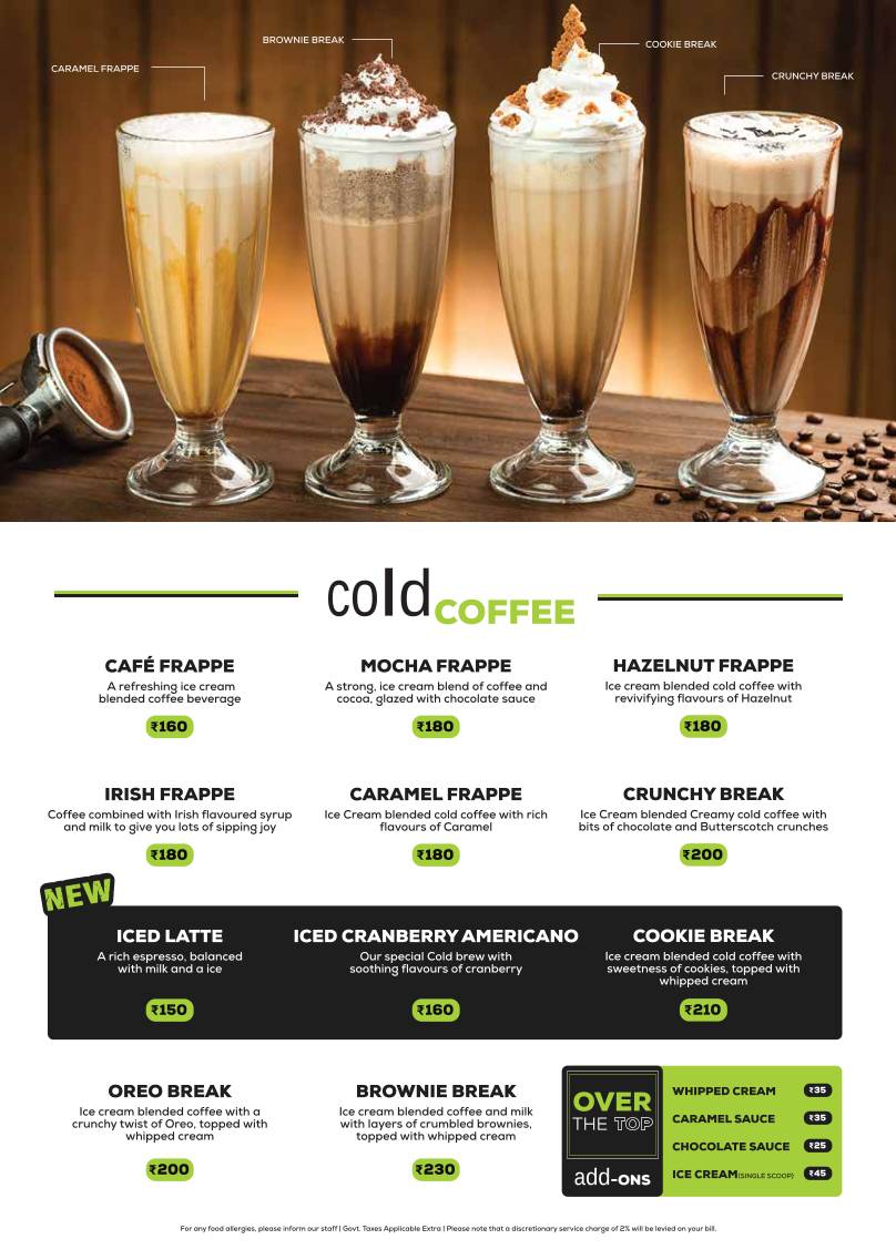 Menu at Chai Break Bar & Cafe - Sector V, Kolkata, RDB Boulevard