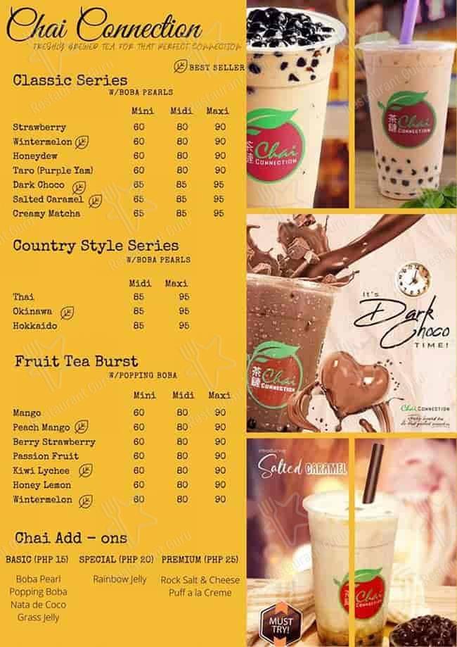 Menu at Chai Connection, Cainta, Fourth Floor