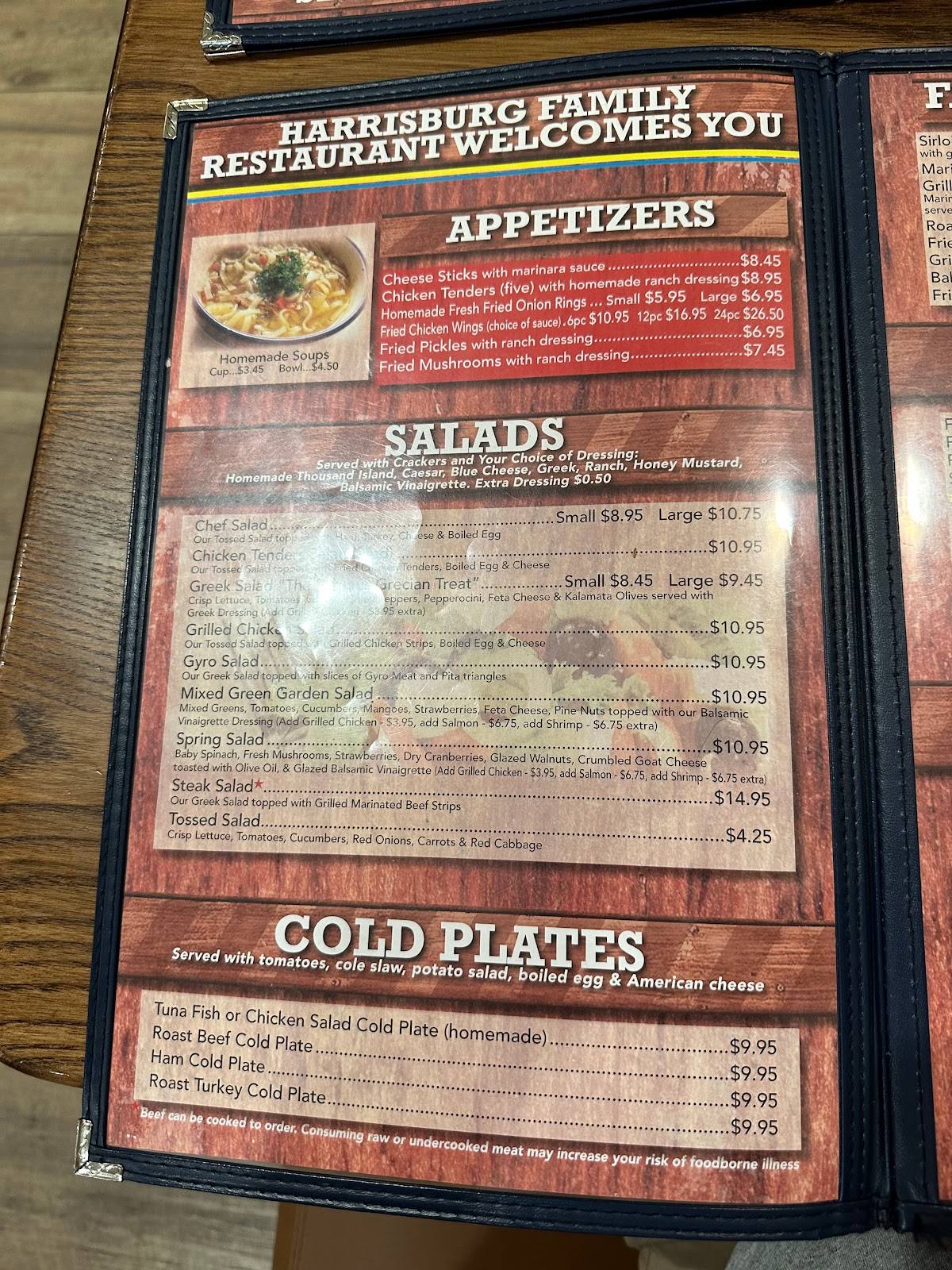 Menu at Harrisburg Family House restaurant, Harrisburg