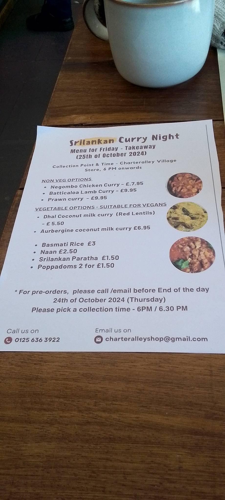 Menu at Charter Alley Village Store & Cafe, Tadley
