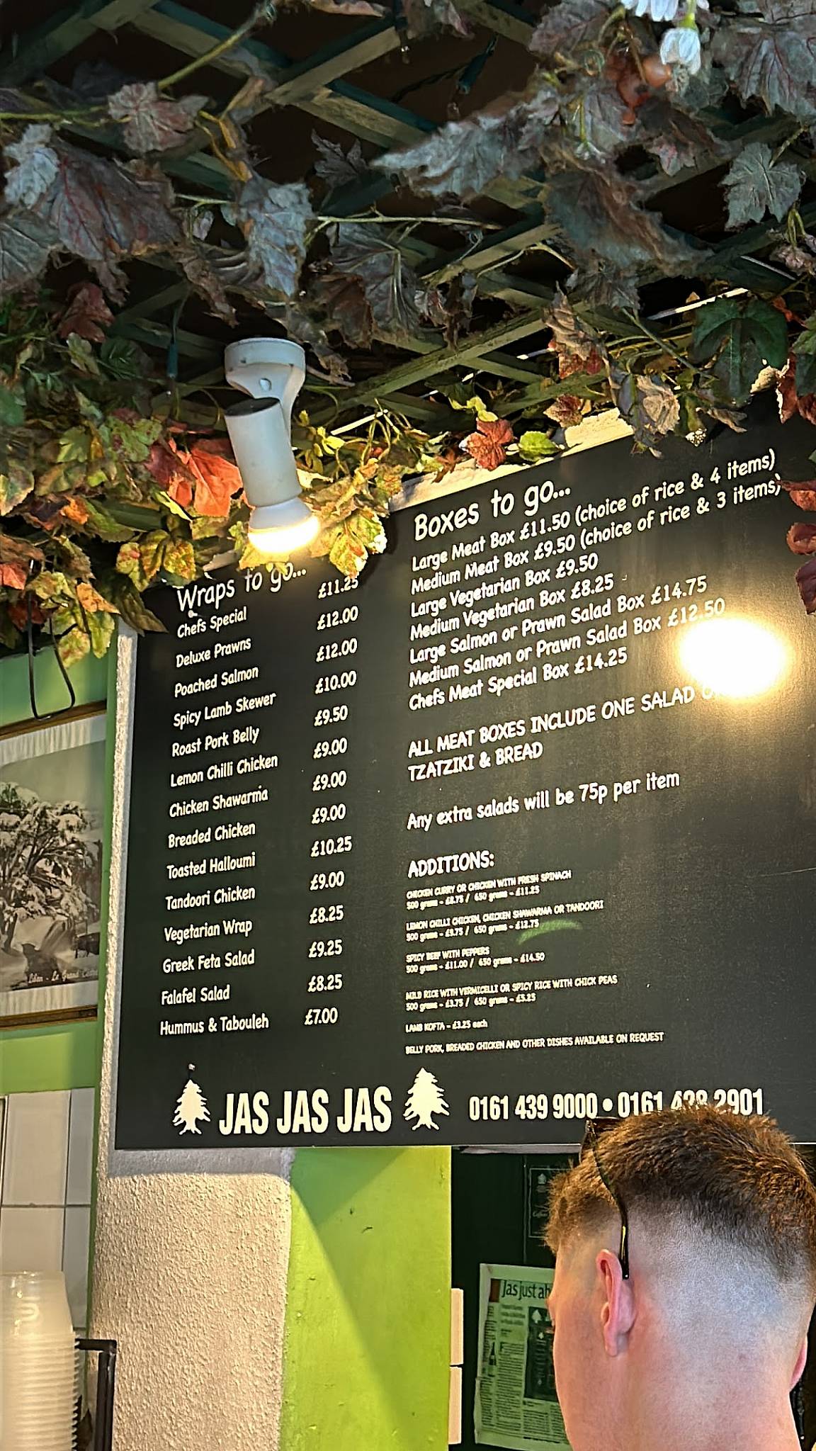 Menu at JAS JAS JAS restaurant, Cheadle
